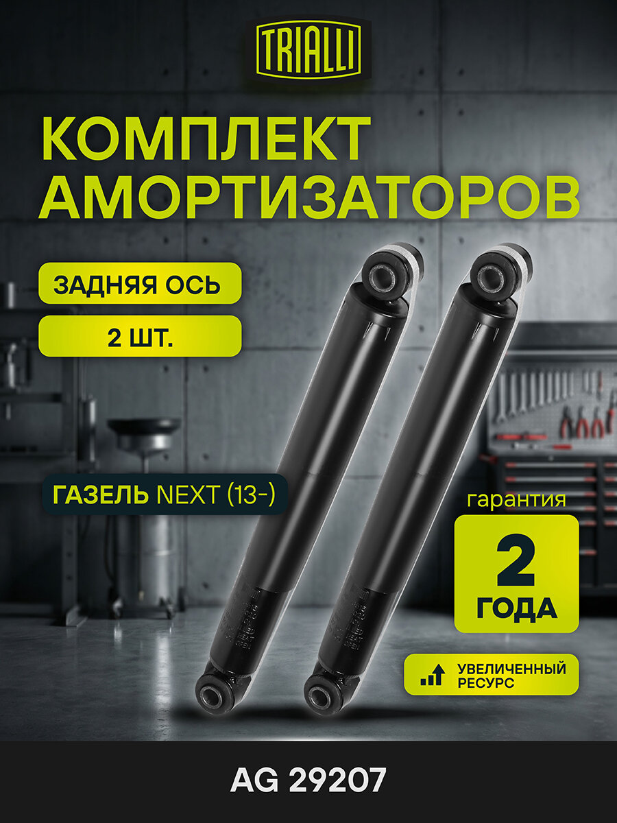 Комплект амортизаторов для автомобилей ГАЗель Next (13-) задние 2 шт. AG 29207 TRIALLI