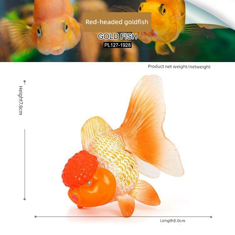 Красная пятна рыбка модель из резины 3D украшение для дома