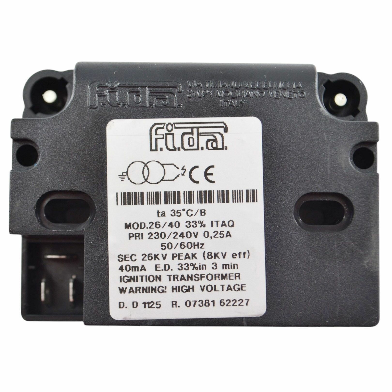 Трансформатор розжига FIDA 26/40 33% ITAQ 230V, ENTBC34, 462.820.044
