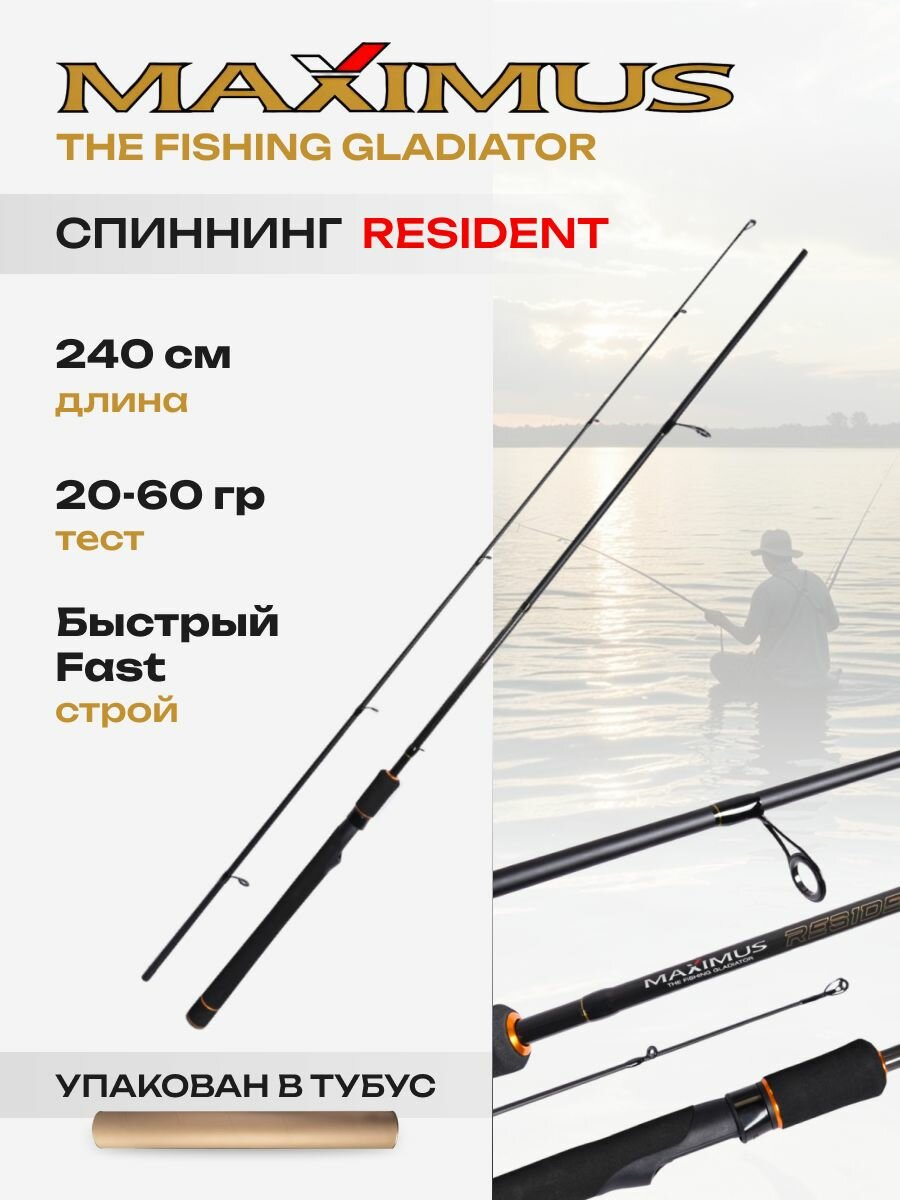 Спиннинг для рыбалки Maximus RESIDENT 24H 2,4m 20-60g.