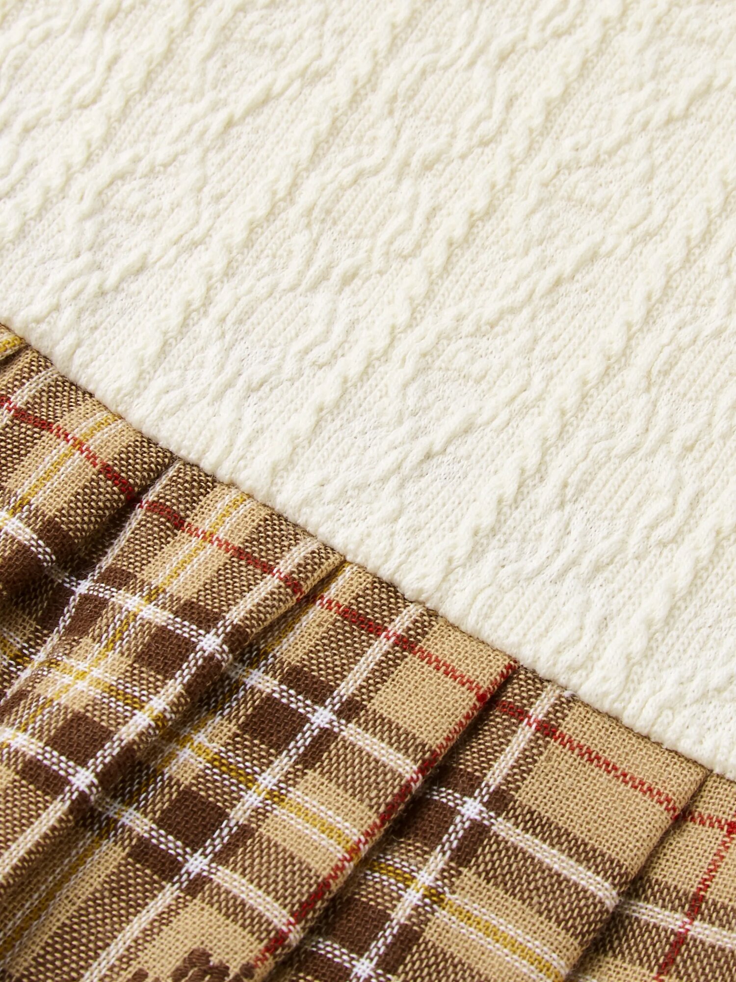 Платье MIKI HOUSE Cable-knit check-pattern dress, размер 2 года — фото 1