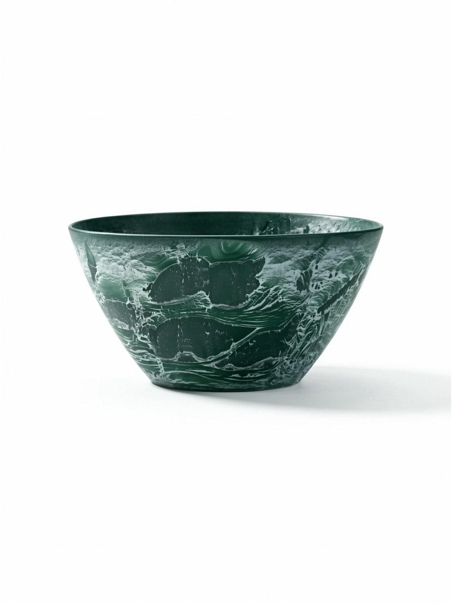 Кашпо для цветов "Микрит", 1.4 л, 21x13x11 см, пластиковое, зелёное