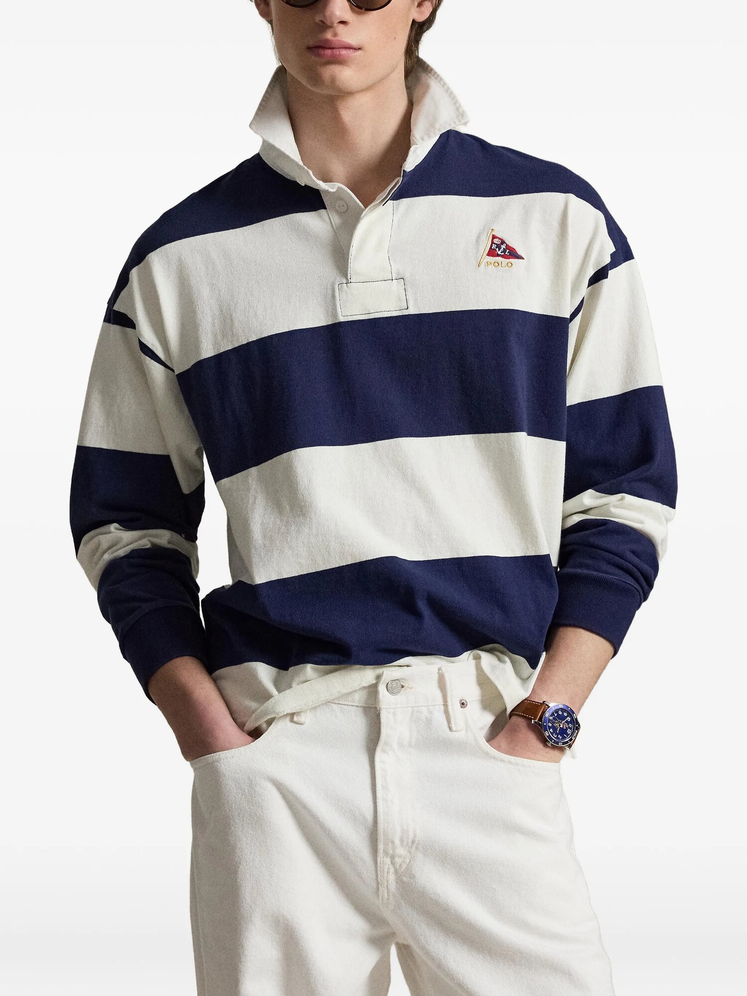 Поло Polo Ralph Lauren, размер L, cиний — фото 1