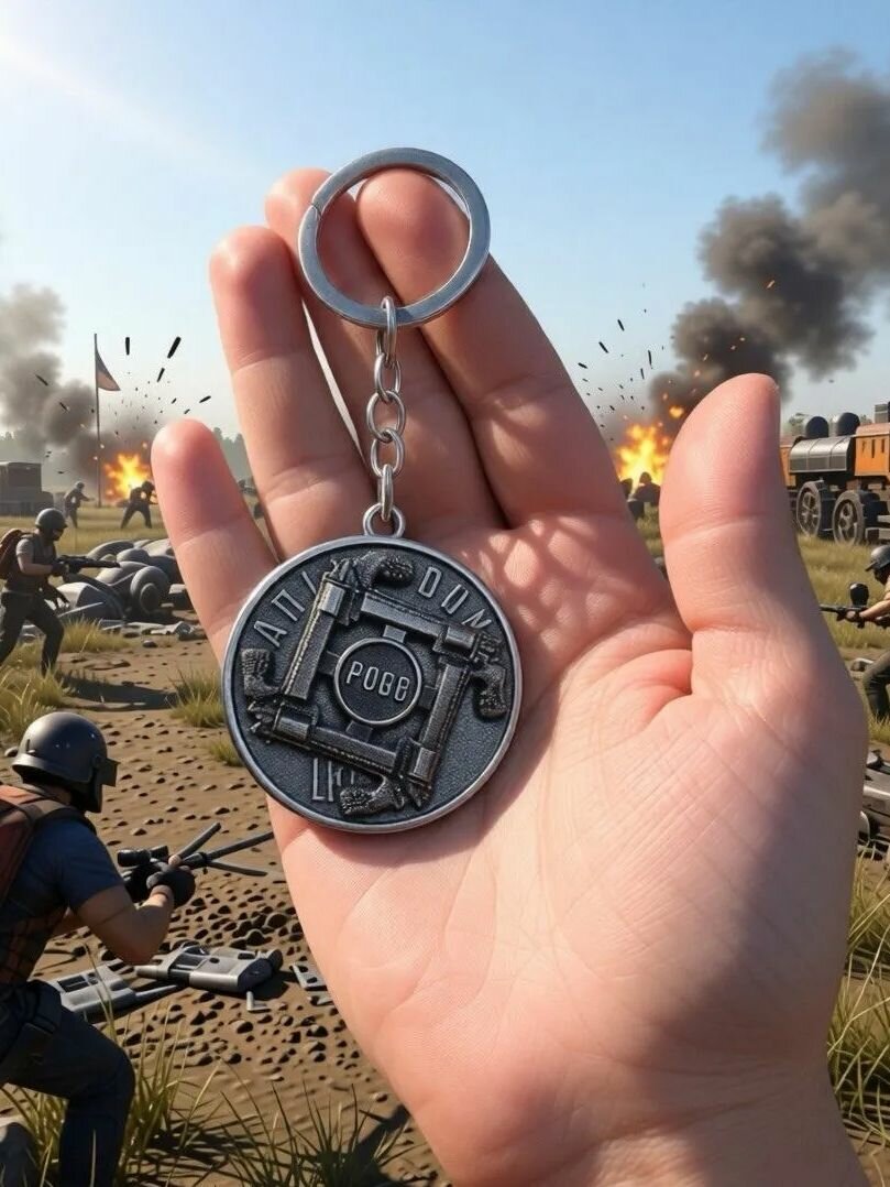 Брелок игрушка антистресс боевая медаль награда Pubg функциональная