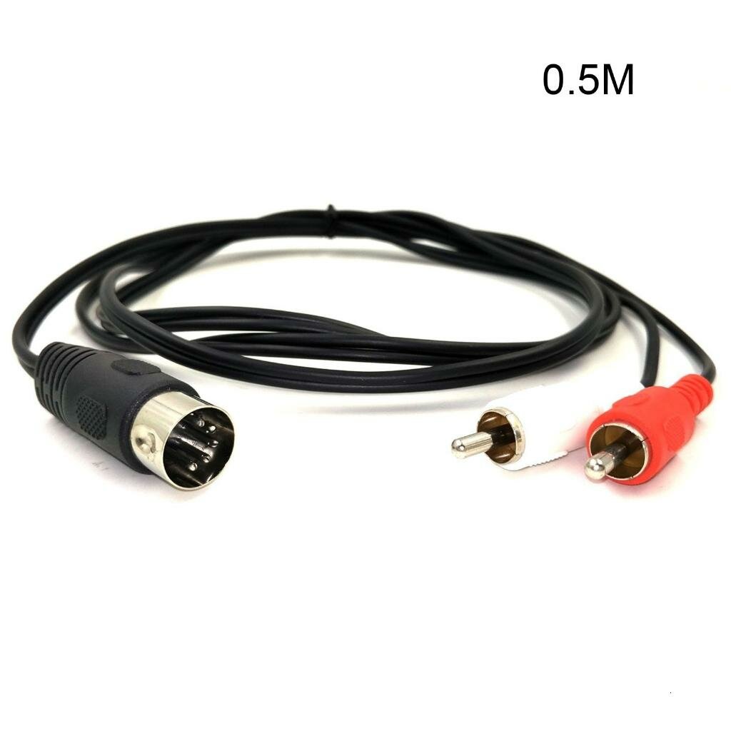 Аудиокабель DIN-5–RCA×2, 0.5M
