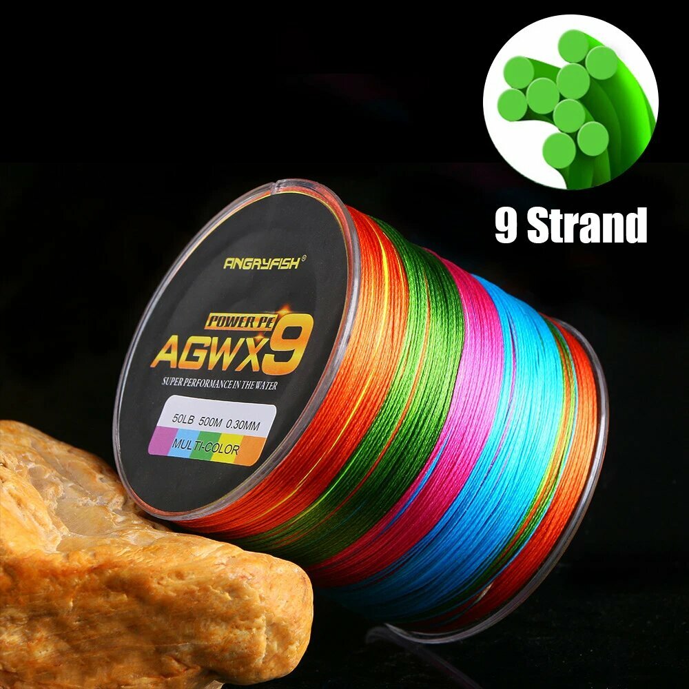 Плетеная леска рыболовная 0.12mm-18LB, Multicolor-300M