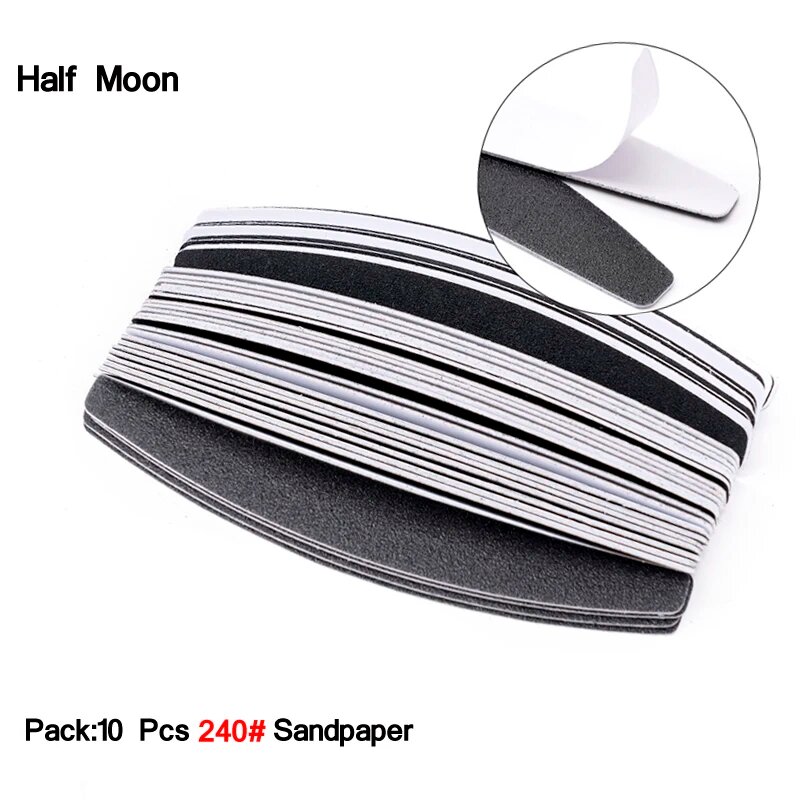JEARLYU черные сменные пилочки для маникюра 10 шт. 10Pcs 240 Grit