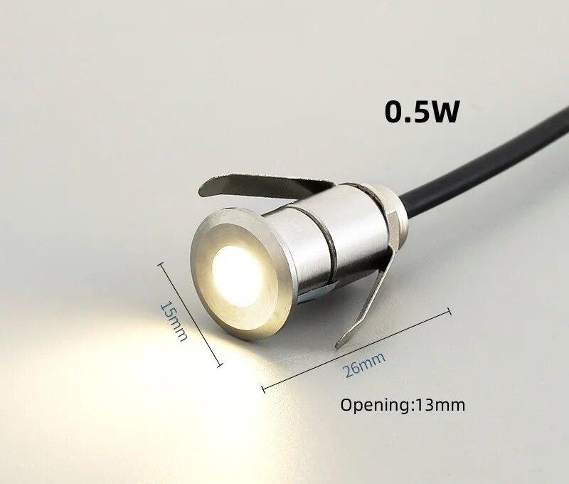Светодиодная лампа 0.5W, 15mm, 26mm, DC12V 3000K