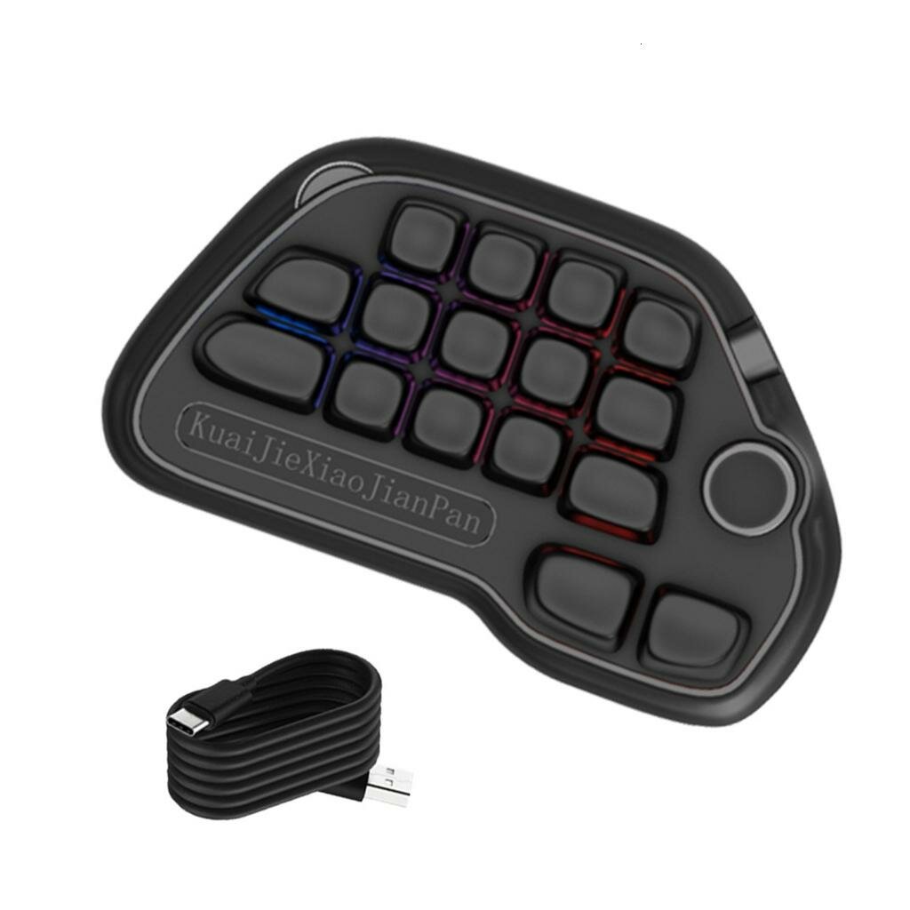 Механический RGB-подсвечиваемый цифровой блок, Черный
