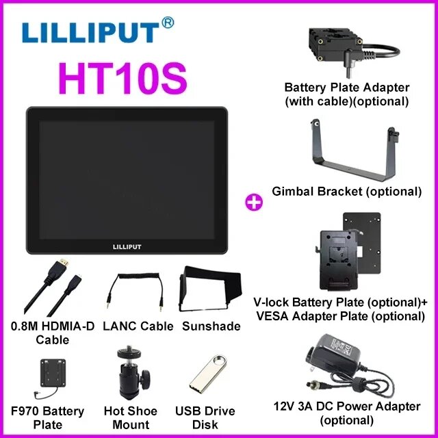 LILLIPUT HT10S монитор 10.1" для видеосъемки, kit1