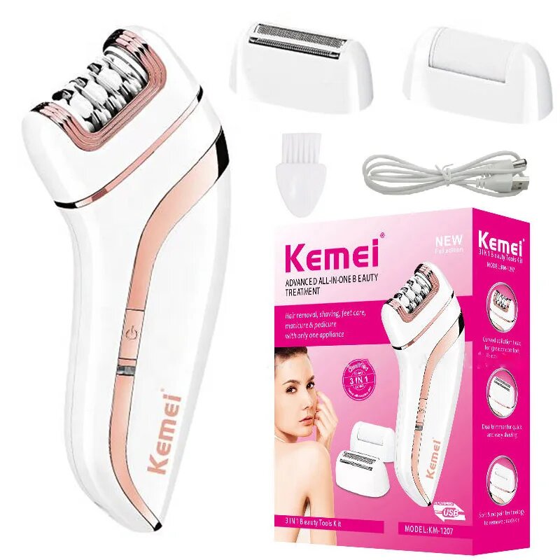 Kemei Эпилятор для лица и тела With box