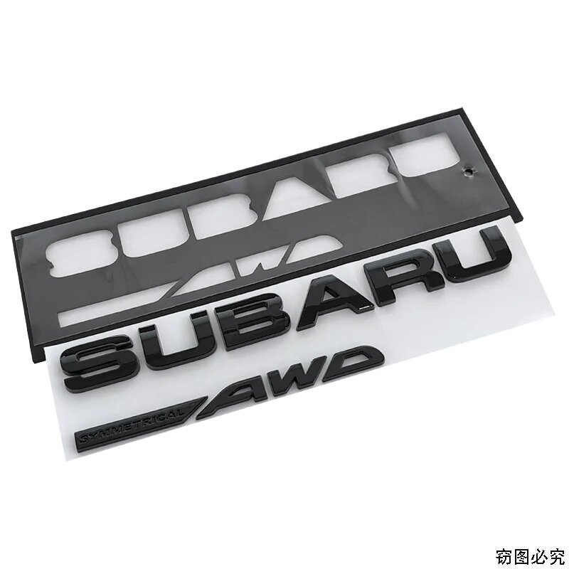 21,5X2,2 см 3D ABS Стайлинг автомобиля для Subaru SYMMETRICAL AWD логотип Черный, glossy black