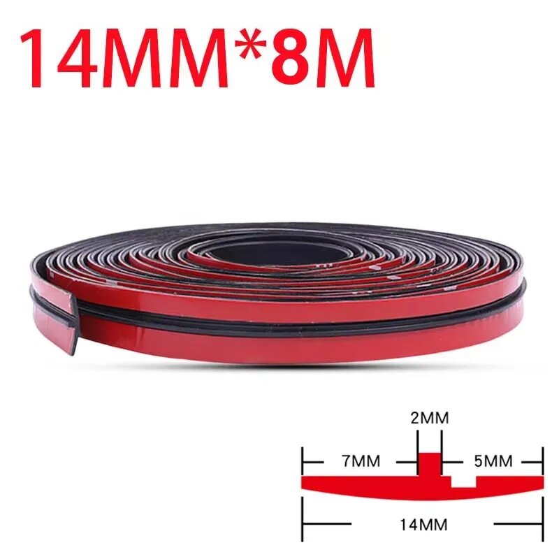 Уплотнительная лента 14mm x 8m, черная