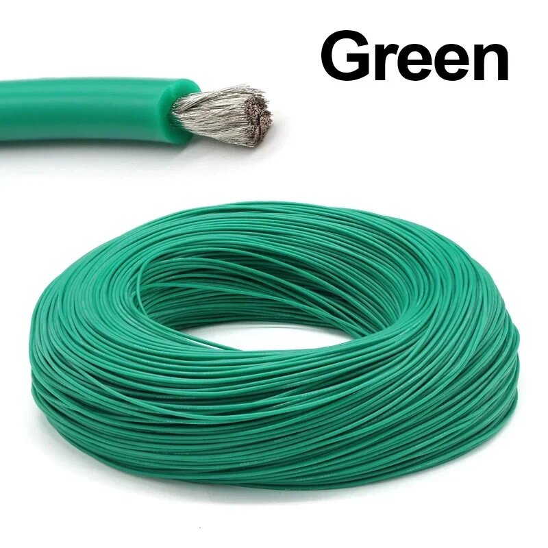 Зеленый провод 20AWG, 10 метров