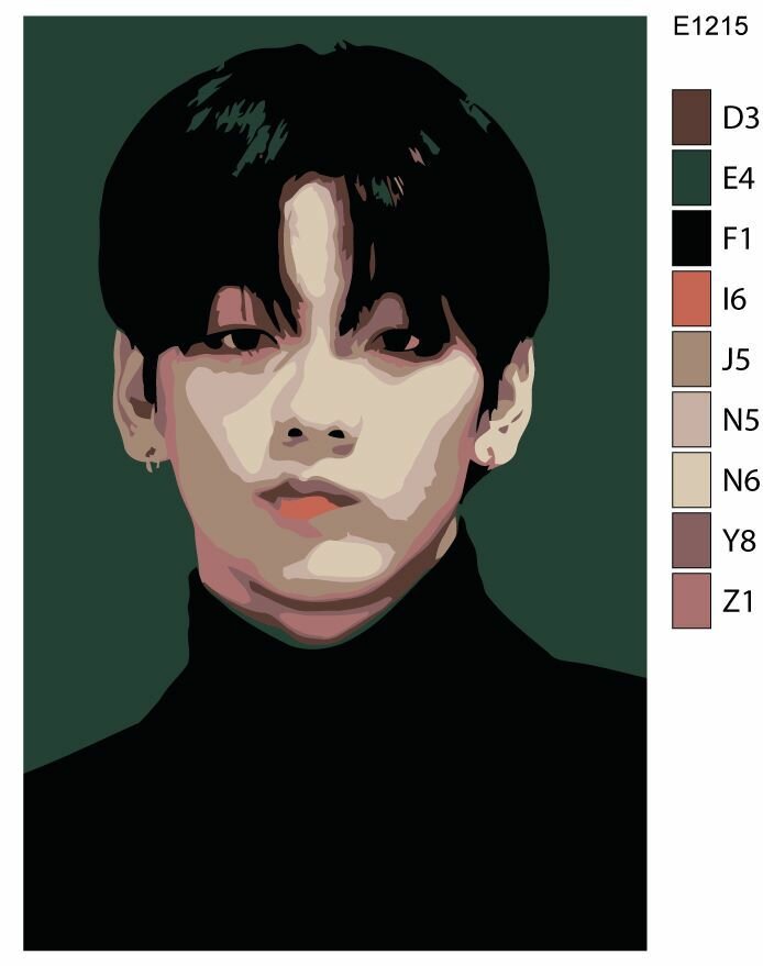 Детская картина по номерам E1215 "K-pop группа TXT. Субин (Soobin)" 20x30