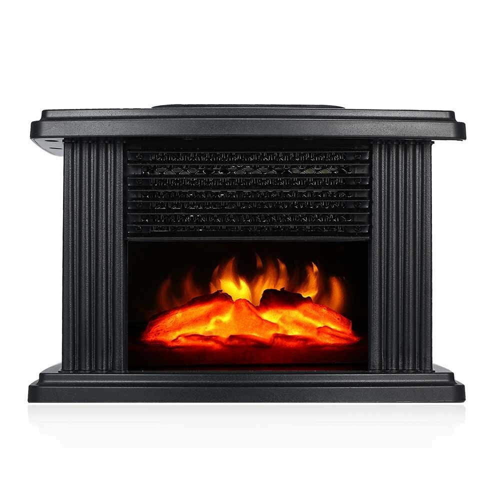Портативный настольный мини обогреватель камин электрический Flame Heater