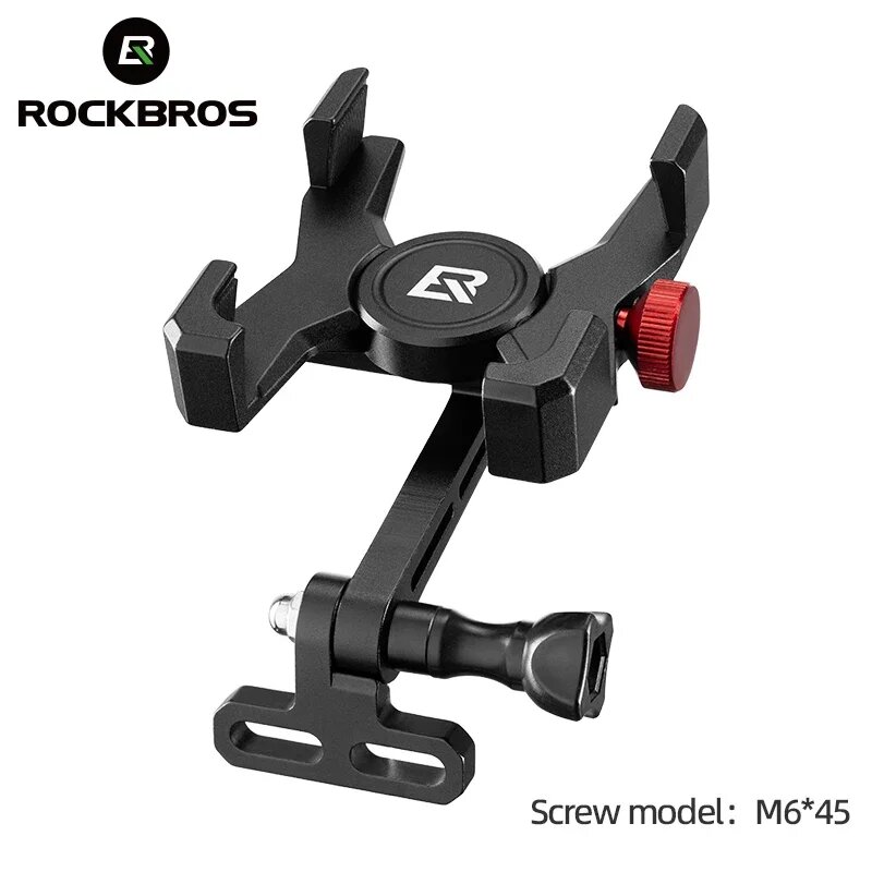 Крепление Для Телефона На Велосипед ROCKBROS Из Алюминиевого Сплава Для Телефонов 4.7-7.09 Дюймов, С Противоскользящими, Проч.