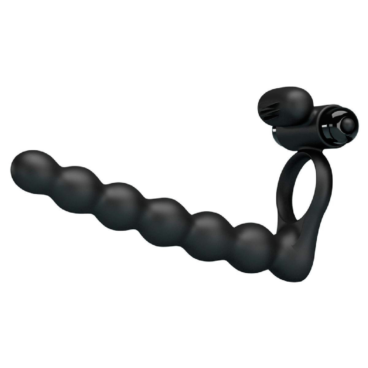 Эрекционное кольцо с вибрацией и анальной елочкой Hercules Penis Sheath III (10 режимов)