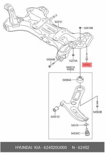 Болт м12 Hyundai / Kia (Mobis) 624520U000