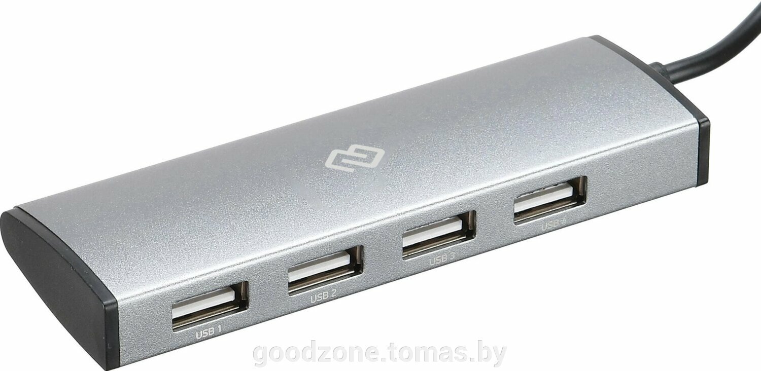 Разветвитель USB-C Digma HUB-4U2.0-UC-DS 4порт. серебристый