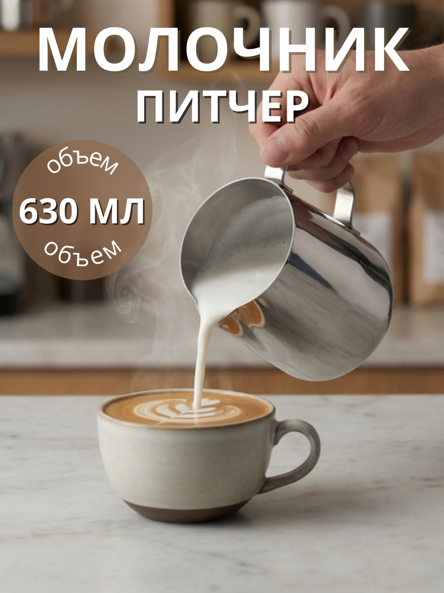 Питчер для молока 630 мл Termico, металлический