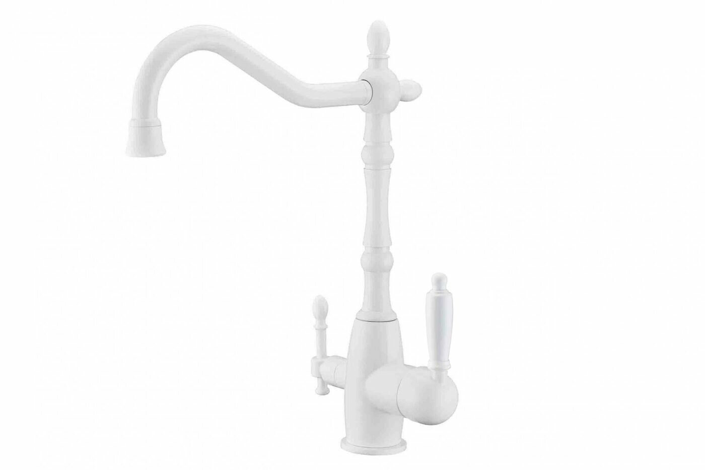 Смеситель для кухни под фильтр ZorG Sanitary ZR 312 YF-33-WHITE белый глянцевый
