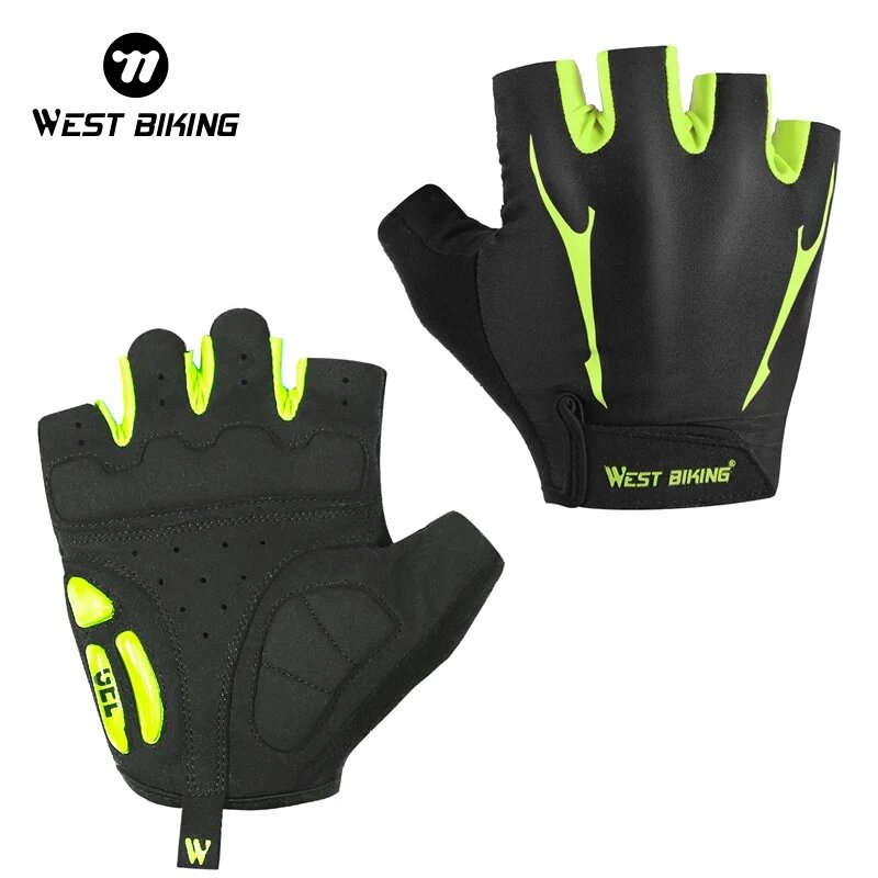 WEST BIKING перчатки велосипедные мужские, серые, L