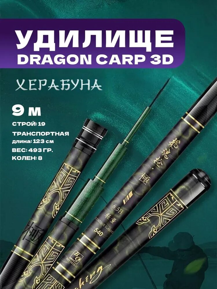 Удилище, рабочая длина: 900 см