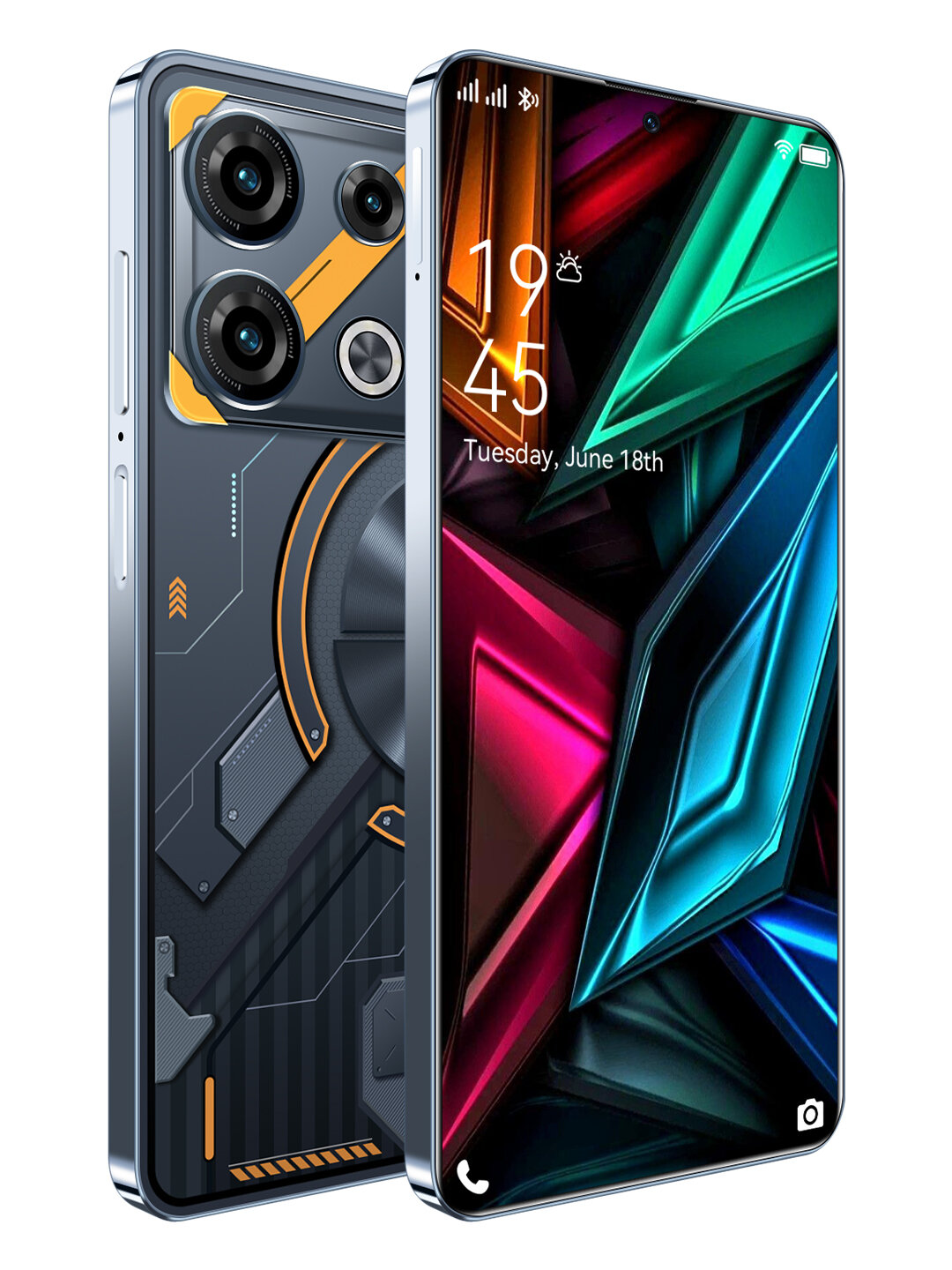Ультратонкий смартфон GT10 Pro 5G 16 ГБ+1024 ГБ 2SIM 8000 мАч Российская система IP54, черный