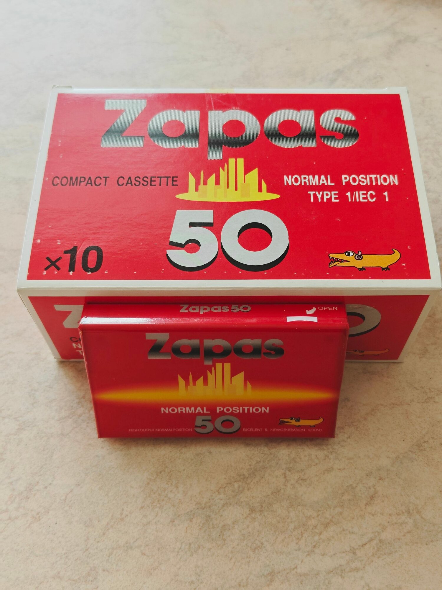 Аудиокассеты запечатанные ZAPAS 50 (10шт)