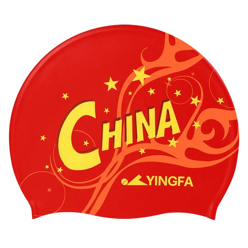 Силиконовая шапочка для плавания YINGFA, Красный