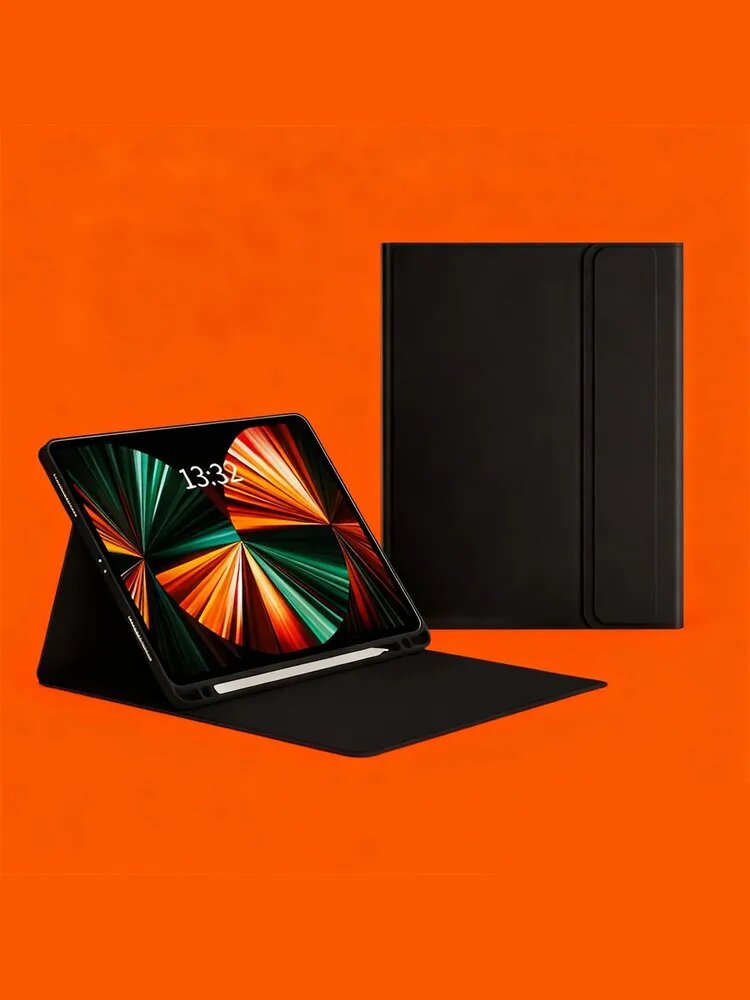 Защитный чехол для Lenovo Xiaoxin Pad 11 дюймов 2025 (TB335FC) изготовлен из материала TPU и включает в себя слот для стилуса, который можно трансформировать в регулируемую подставку, Черный и розовый