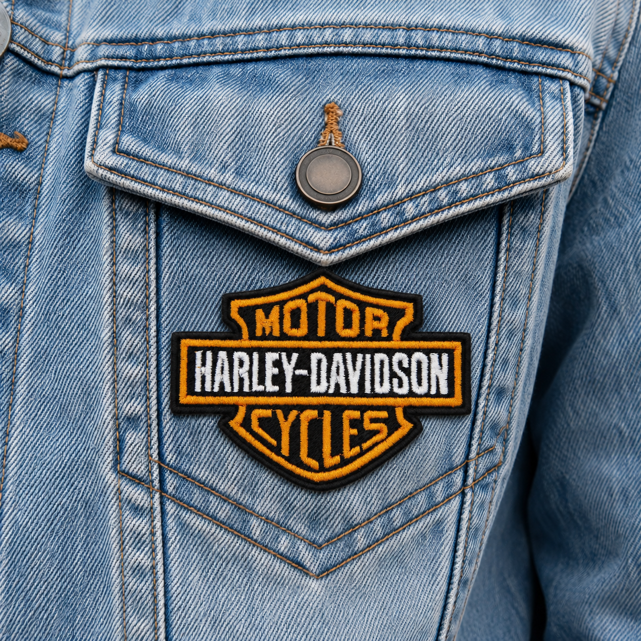 Нашивка, патч, шеврон "Harley Davidson" 98x74mm PTC013
