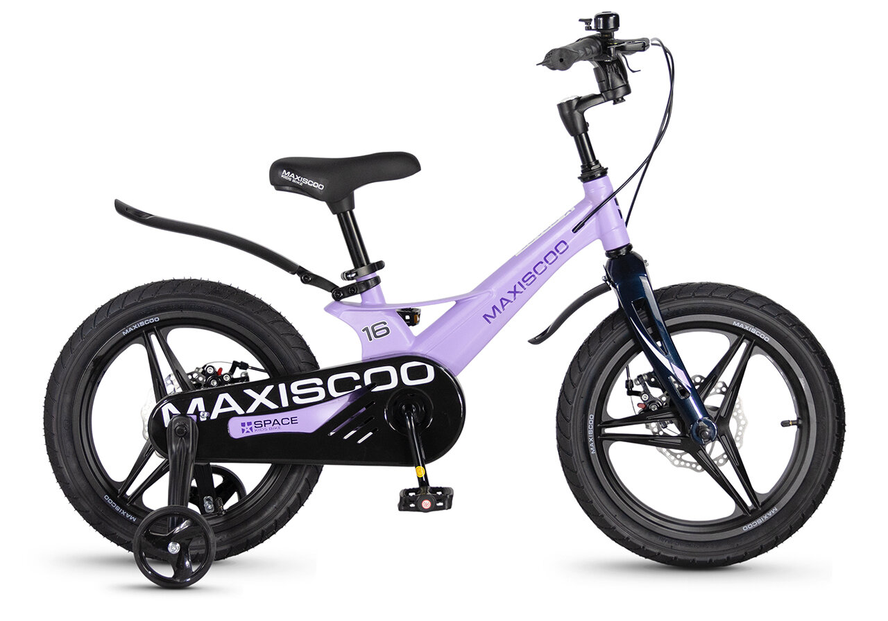 Детский велосипед Maxiscoo Space Deluxe 16, год 2026, цвет Фиолетовый