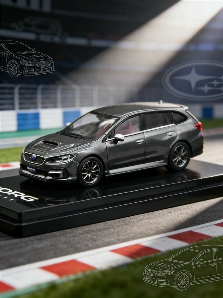 Машинка HOBBY JAPAN 1:64 Subaru Levorg Crock 2 generation VN-5 STI Подарочный орнамент модели тележки