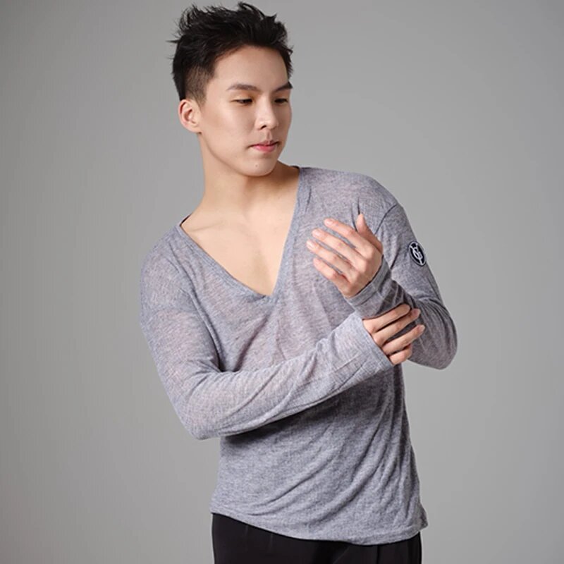 Танцевальные топы для мужчин Dancing Noe черные/серые Серый, M, Gray Tops