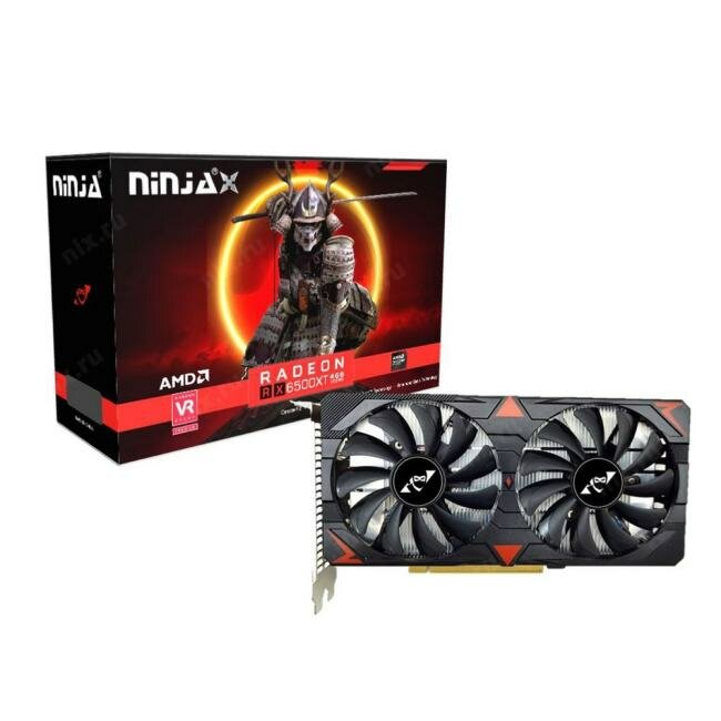 AF65XT046F Видеокарта Ninja RX6500XT 4GB GDDR6 64bit 3xDP HDMI 2FAN RTL