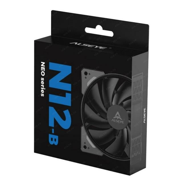 AS.04.04.0001 Вентилятор в корпус ALSEYE N12-B Cooling Fan Black N12-B Cooling Fan Black 120*120*25mm, 700;1800RPM, 25. — фото 1