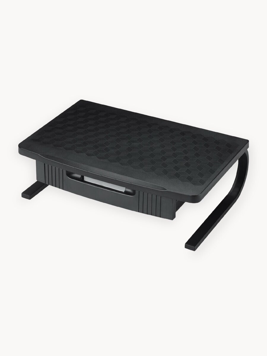 Подставка для принтера, оргтехники, монитора, ноутбука, металлическое основание, 1 отделение, 460x300x145 мм, Brauberg, черная, 512667