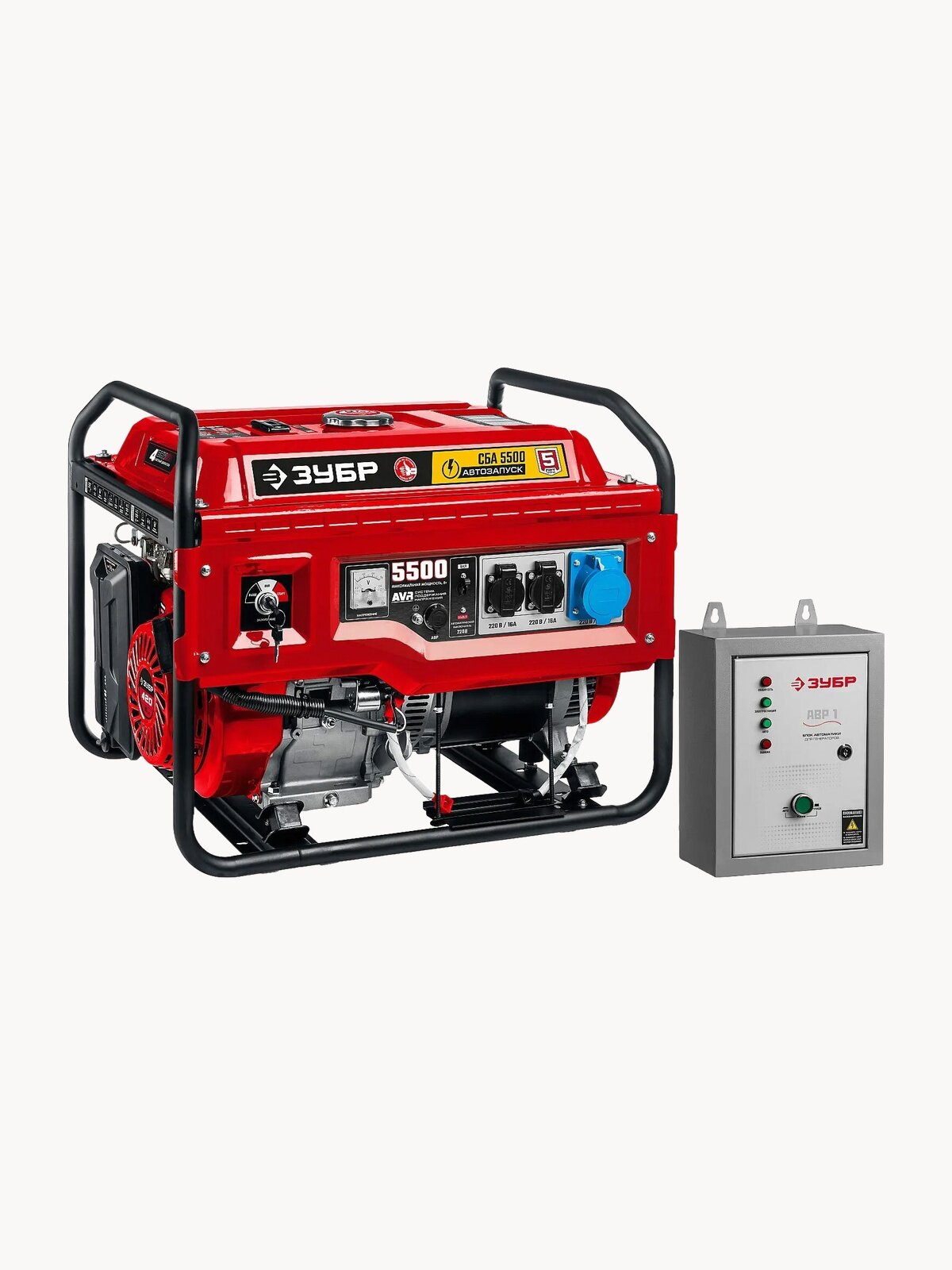 Бензиновый генератор Зубр СБА-5500, с автозапуском