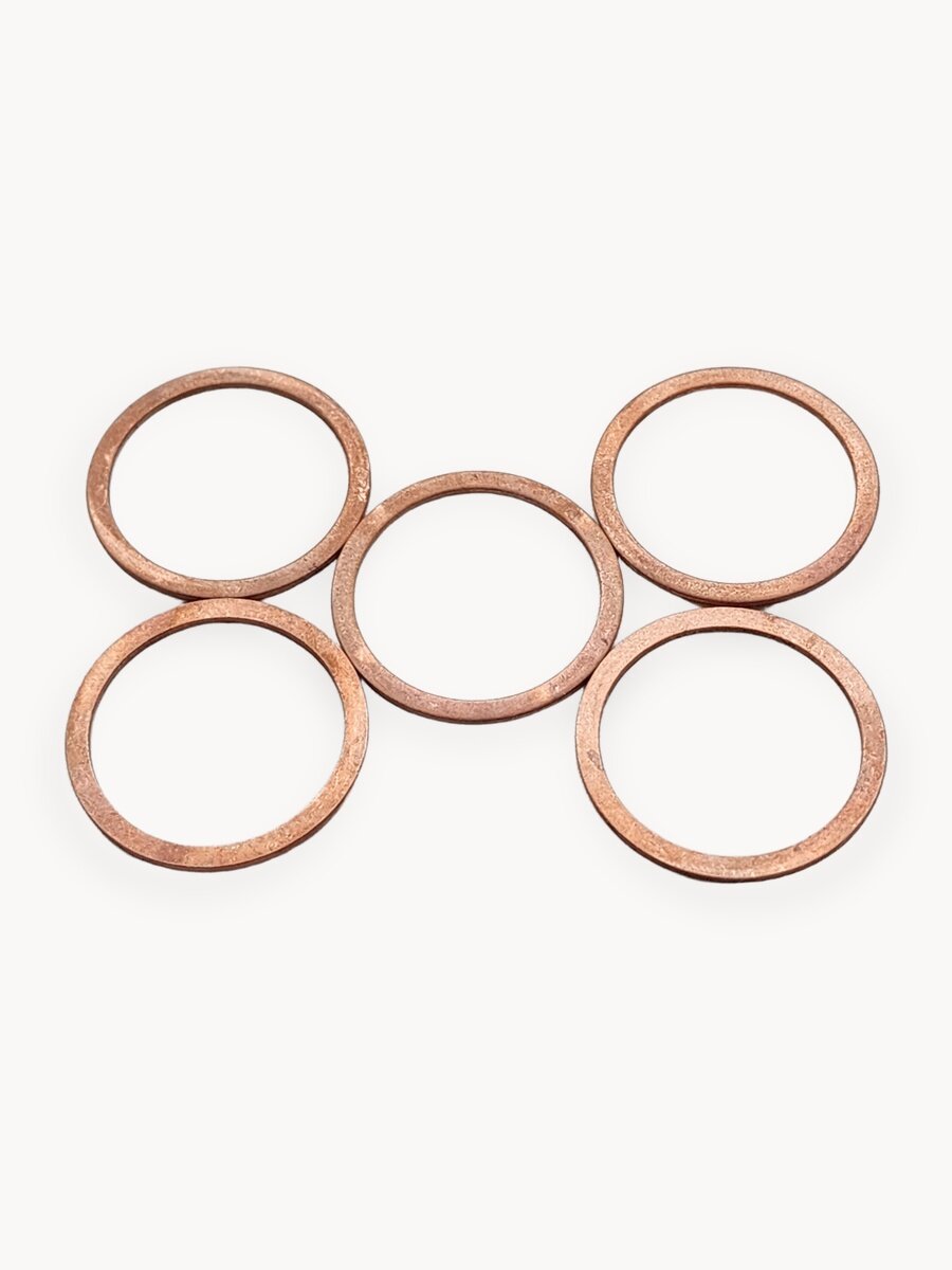 5шт Шайба медная прокладка для алмазных коронок 1и1/4". Размеры 40х33х1.5мм