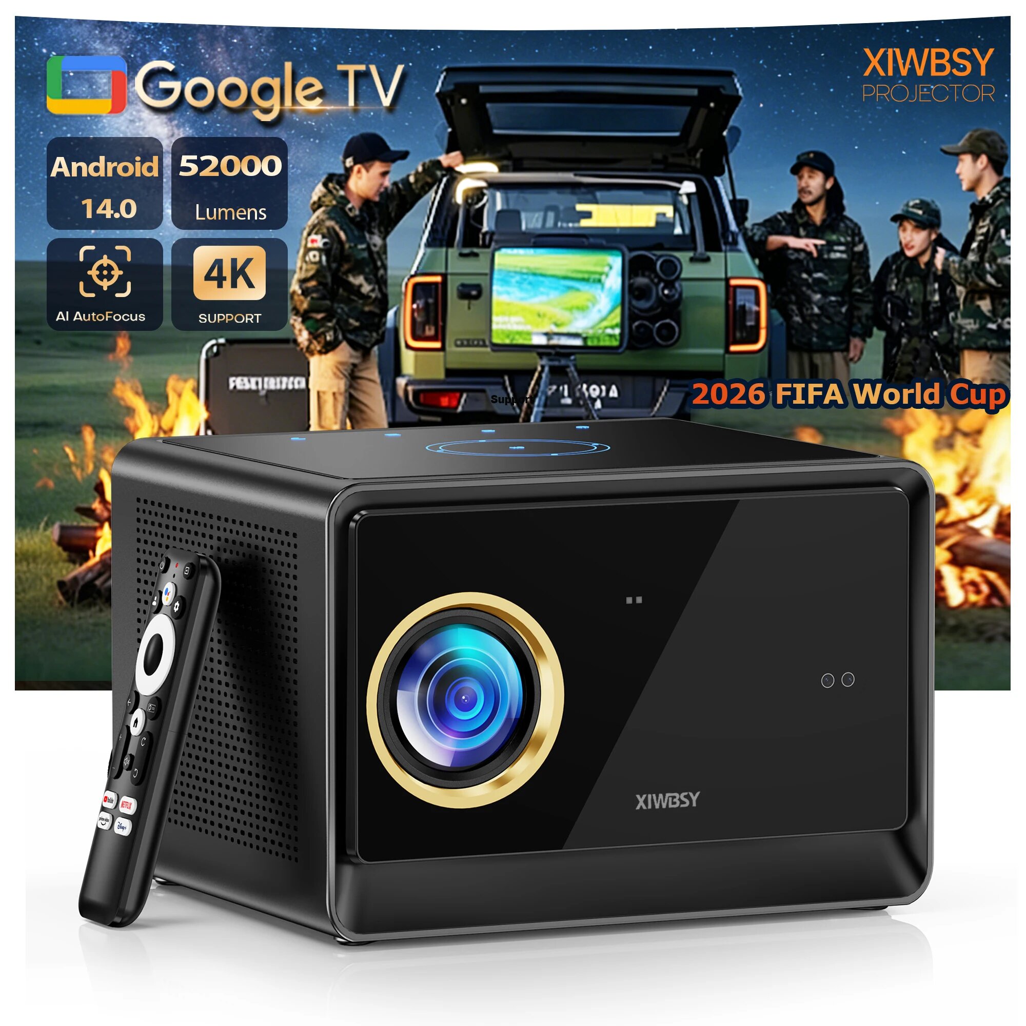 Проектор XIWBSY X08 4K Google TV, EU Plug