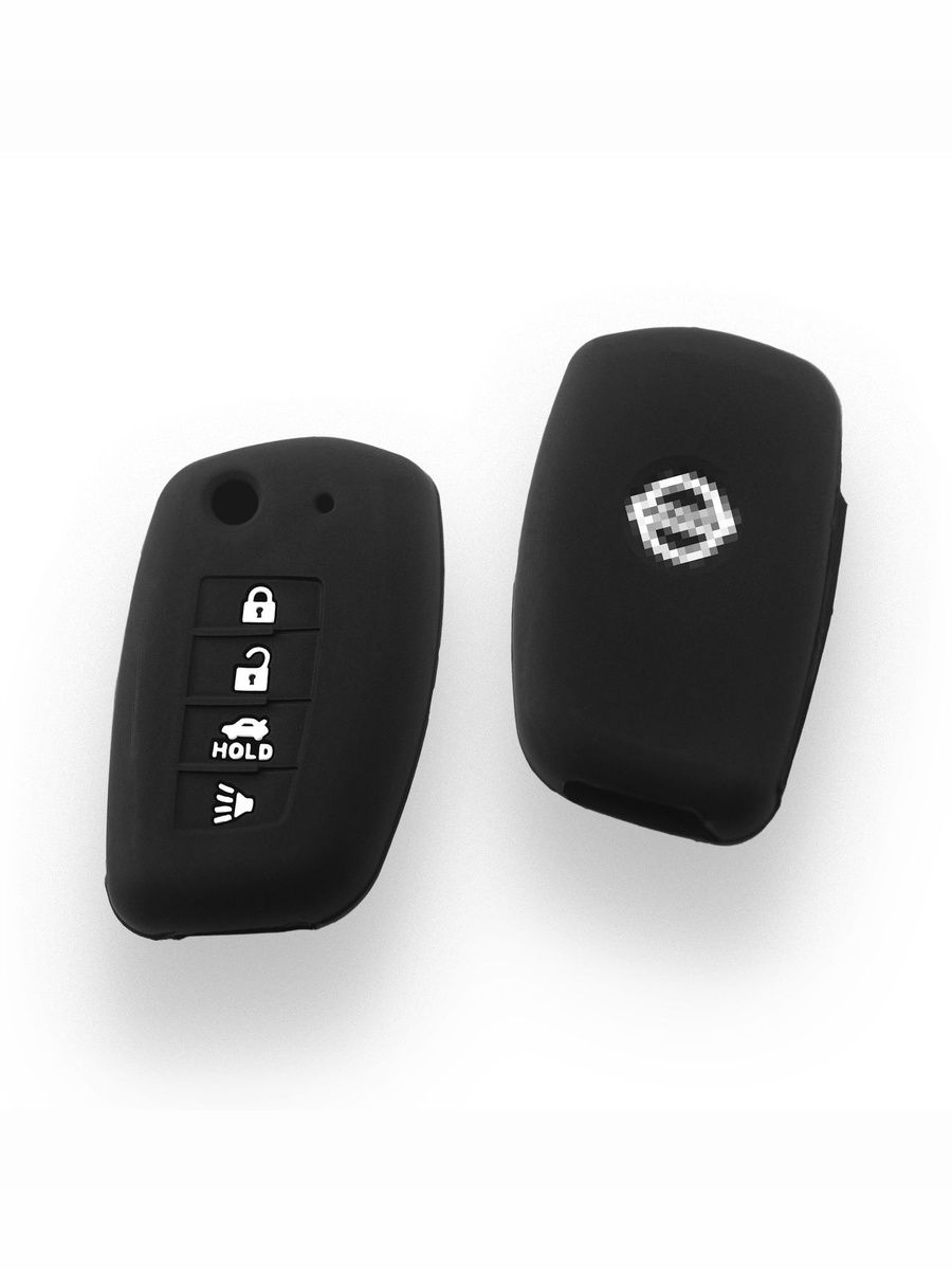 Чехол для ключа Nissan Rogue Kicks X-Trail Bluebird Sentra Sylphy Qashqai Sunny Tiida Juke Micra Pulsar, 4 кнопки, Черный