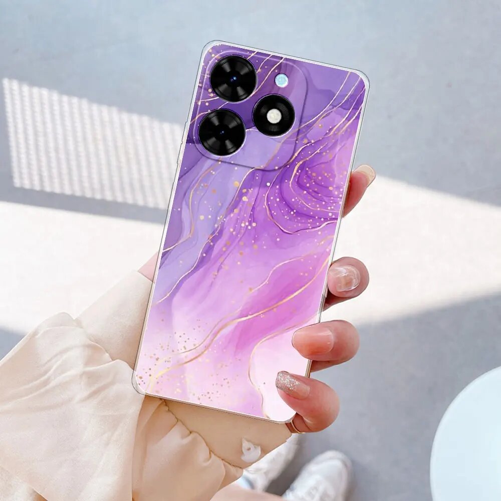 Для Tecno Spark 20 чехол прозрачный силиконовый мягкий чехол из ТПУ для TM2256, For Tecno Spark 10C