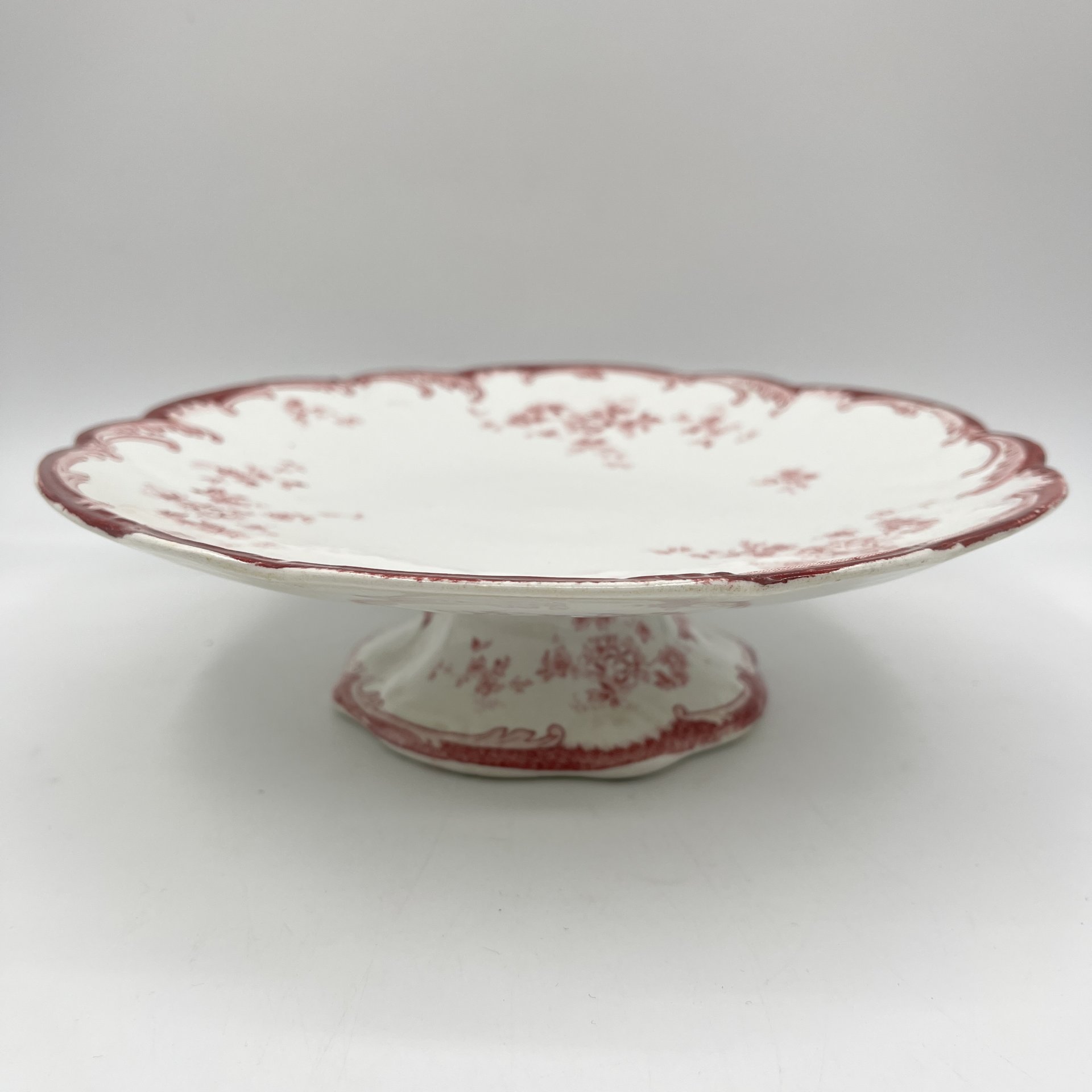 Фруктовница с цветочным декором, Ridgways Royal Semi Porcelain, фаянс, деколь