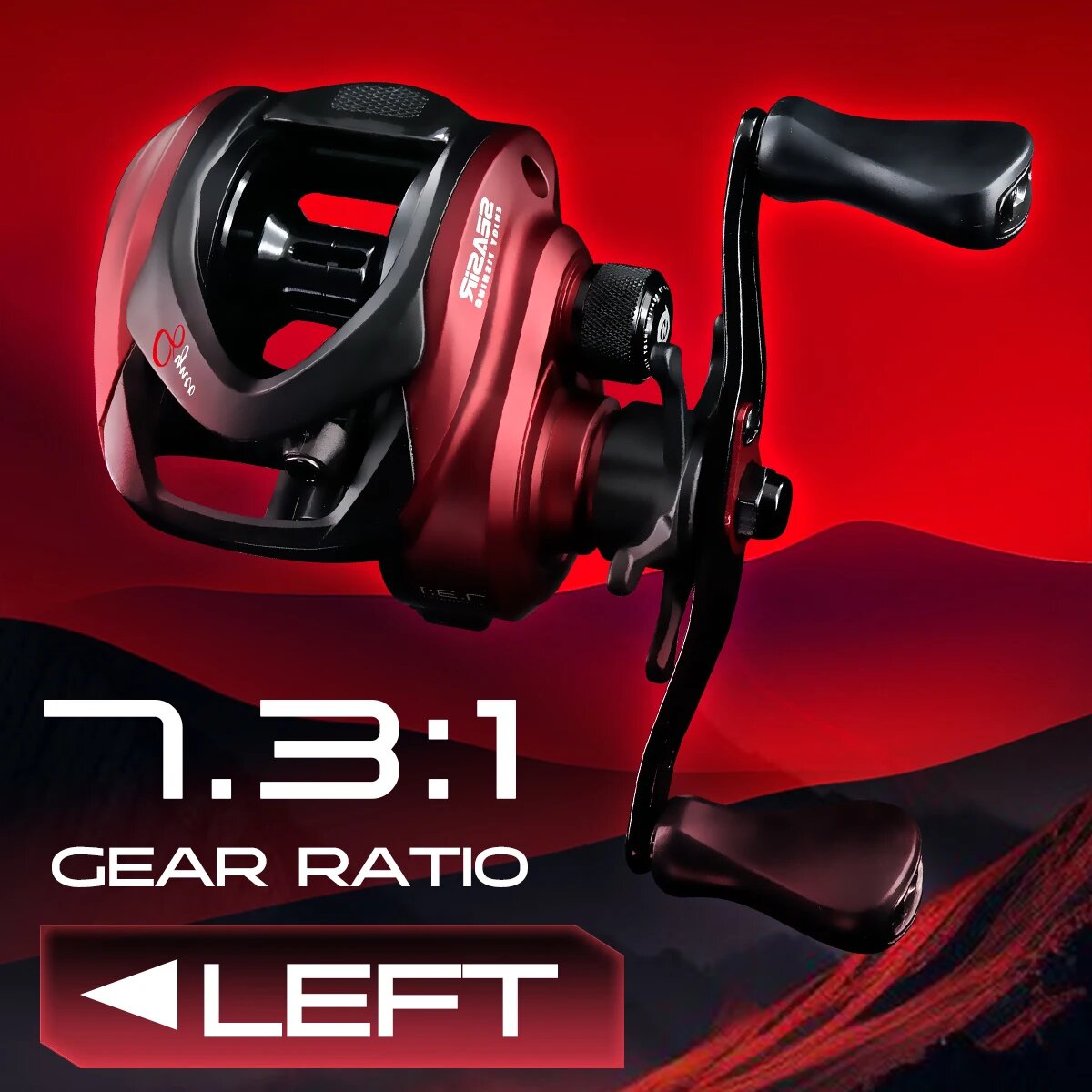 SEASIR SYNCO Катушка для бейткастинга 6.4/7.3/8.1 5+1 подшипника 8кг 7.3Gear Ratio left