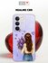 Чехол на Realme C85 / Реалми C85 с принтом Девушка с фиолетовым букетом 2