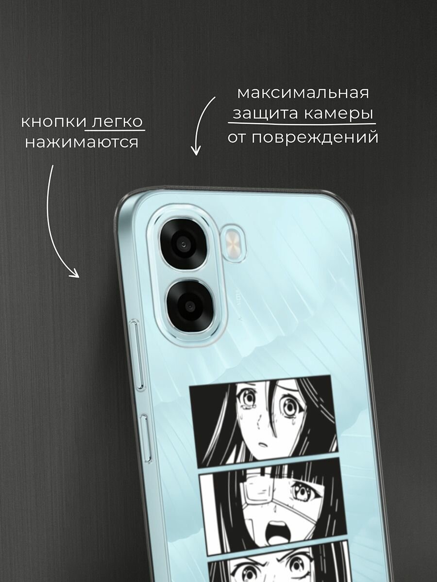 Чехол на Oppo A6x / Оппо A6x с принтом Tokyo girls, прозрачный — фото 1