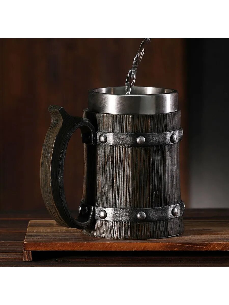 Чашка Деревянная бочка 600ml