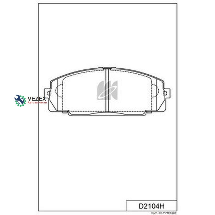 KASHIYAMA D2104H Колодки тормозные дисковые пер. TOYOTA HIACE 89-02 D2104H